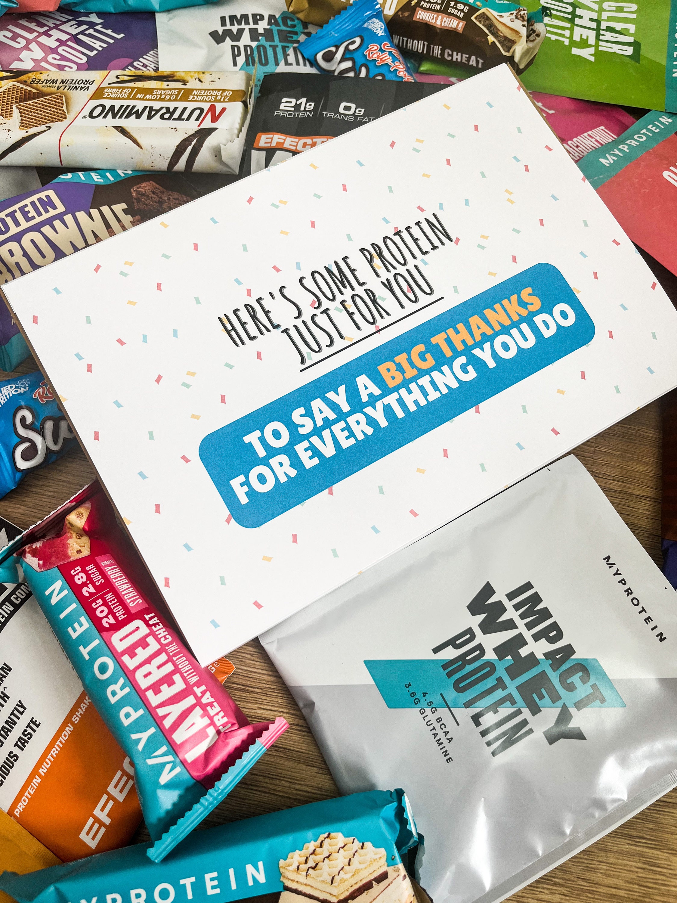 Thank You Protein Gift Box Thank You Personal Trainer Thank - Etsy UK