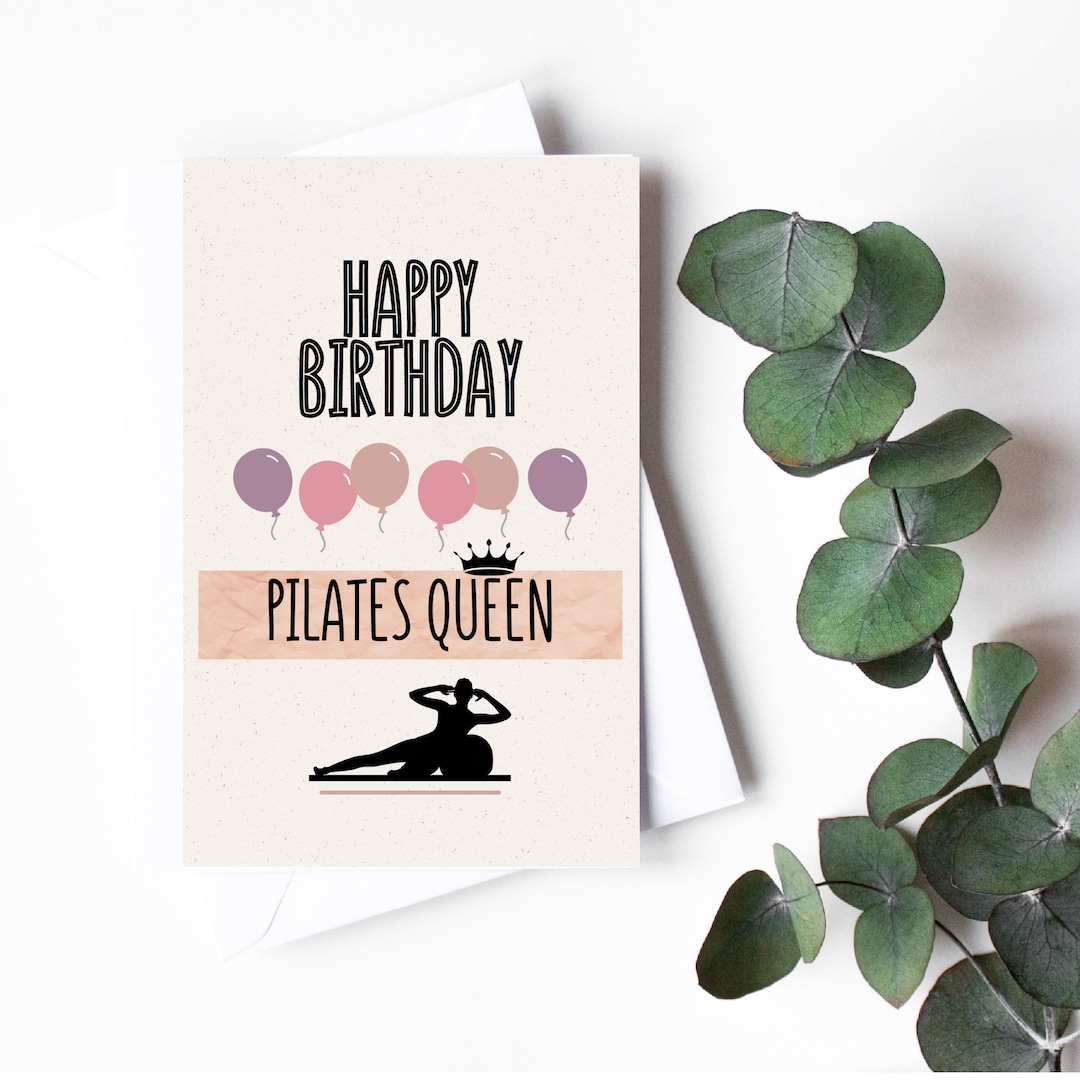 Pilates Birthday Card, Pilates Lover Card, Pilates Friend Card, Pilates ...