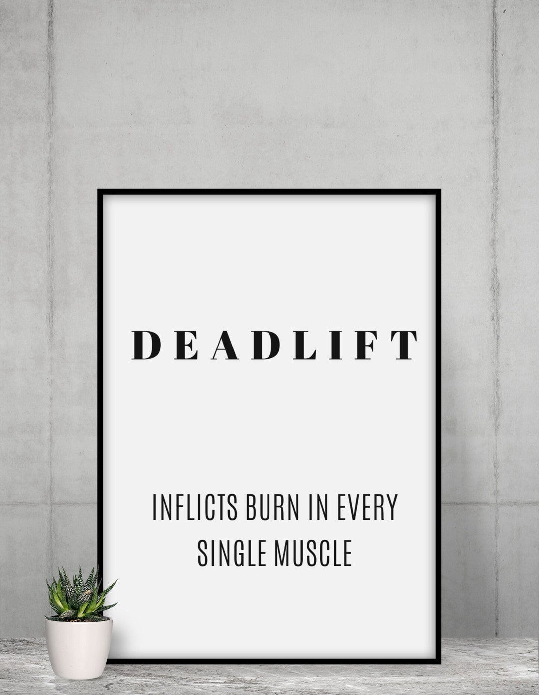 Deadlift Gym Motivation Poster, Workout Poster, Home Gym Wall Art, Home ...
