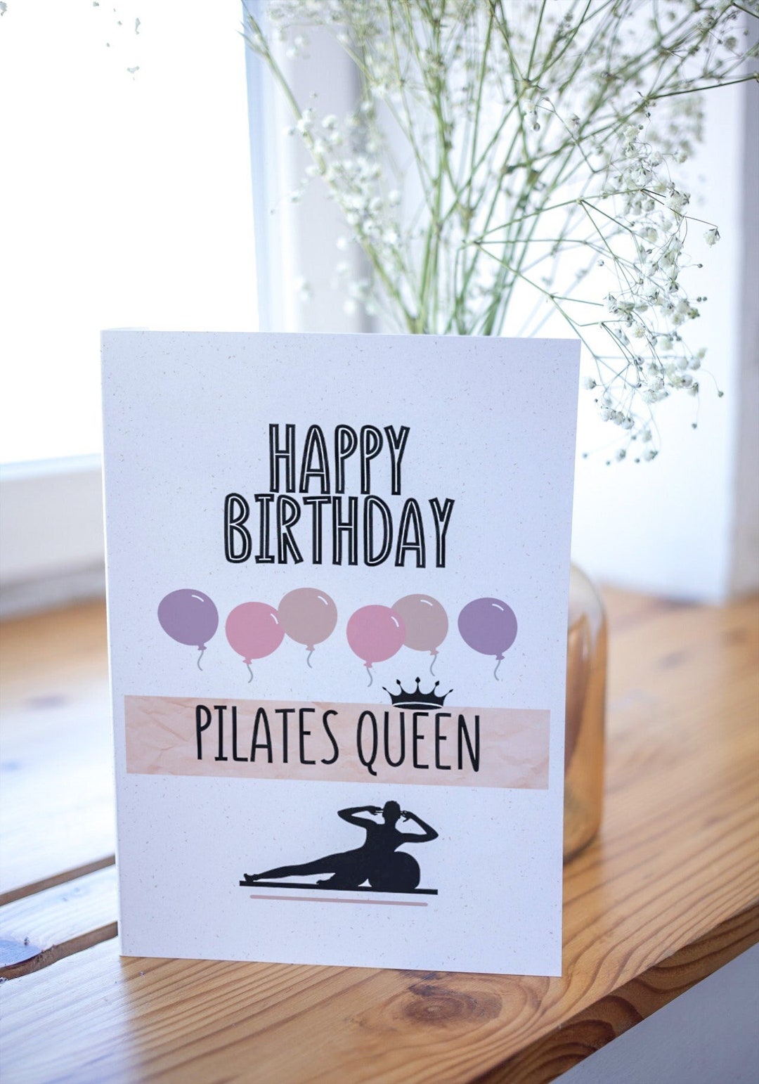 Pilates Birthday Card Pilates Lover Card Pilates Friend - Etsy