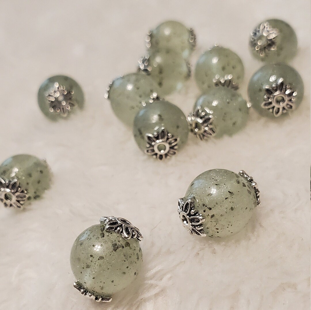 Sage Infused Resin Bead - Set of 12 - Etsy