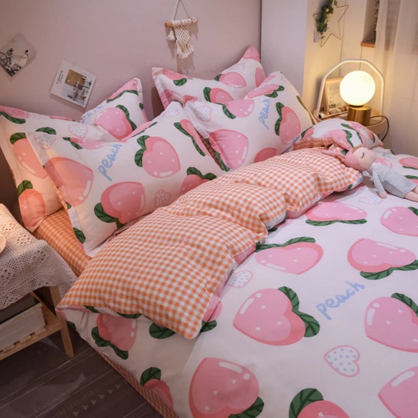 Princess Peach Bedding Set - Etsy
