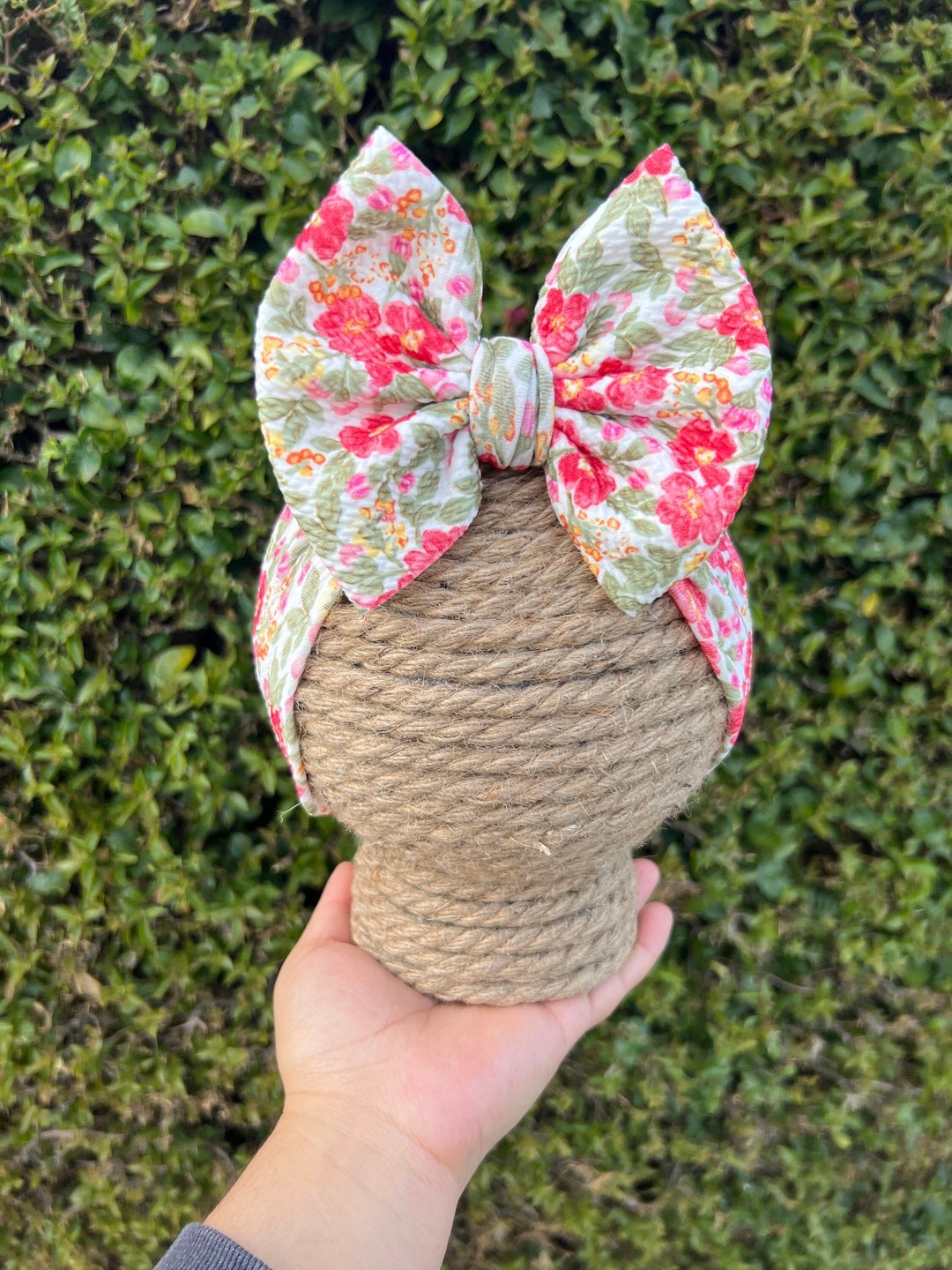 Floral Spring Head Wrap, Floral Bow, Floral Headband for Baby, Soft ...