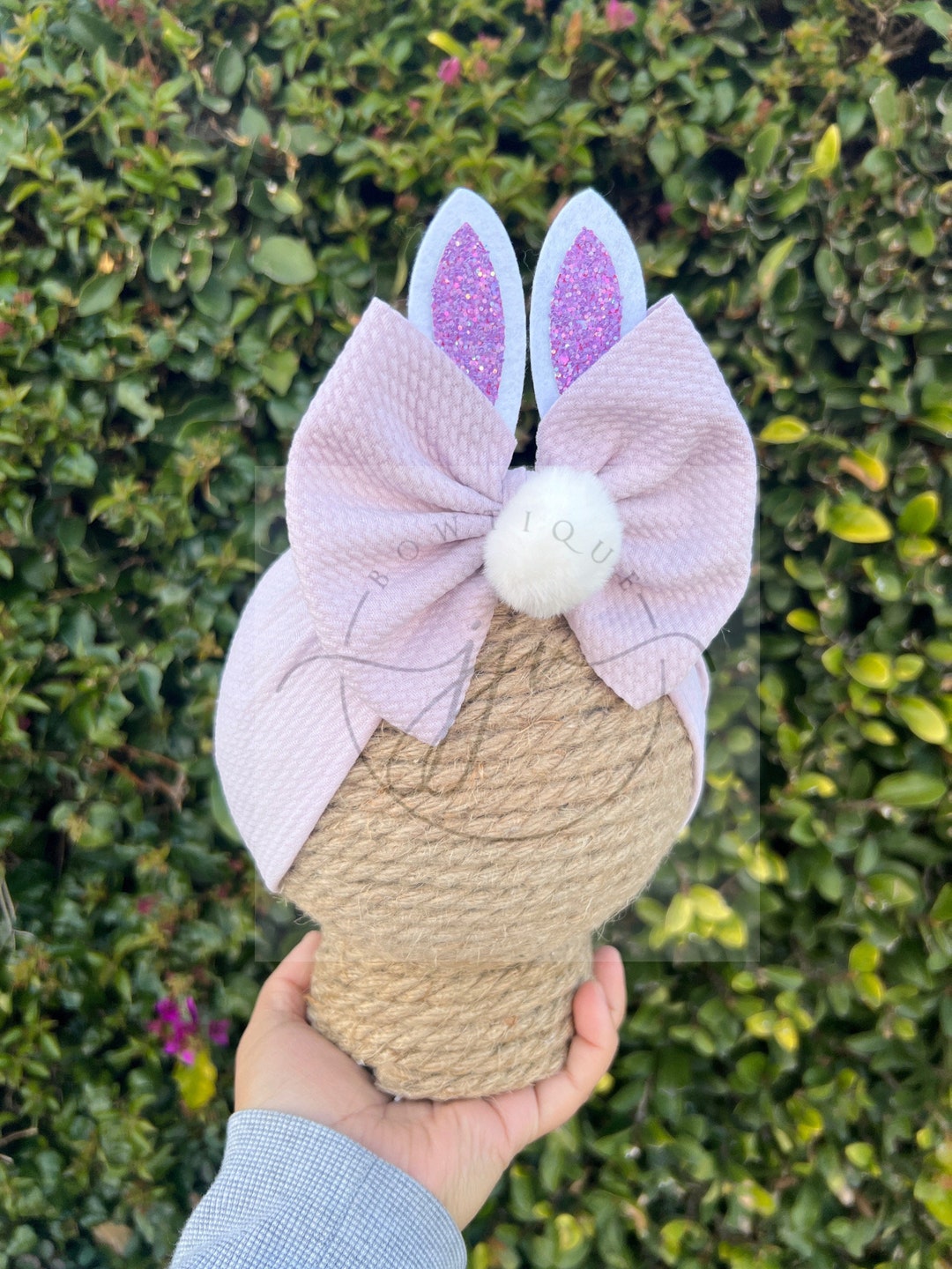 Lavender Easter Bunny Head Wrap, Bunny Headband, Easter Head Wrap ...