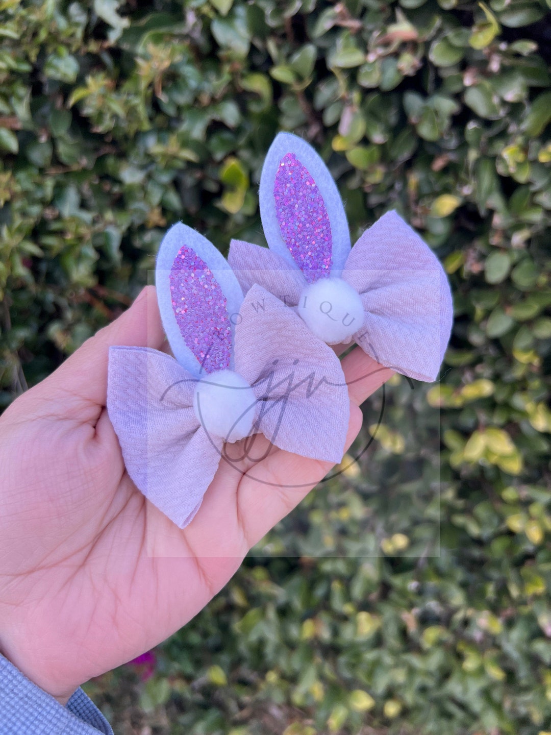 Easter Bunny Piggie Bows, Easter Bow, Easter Bunny Bow, Pastel Easter ...