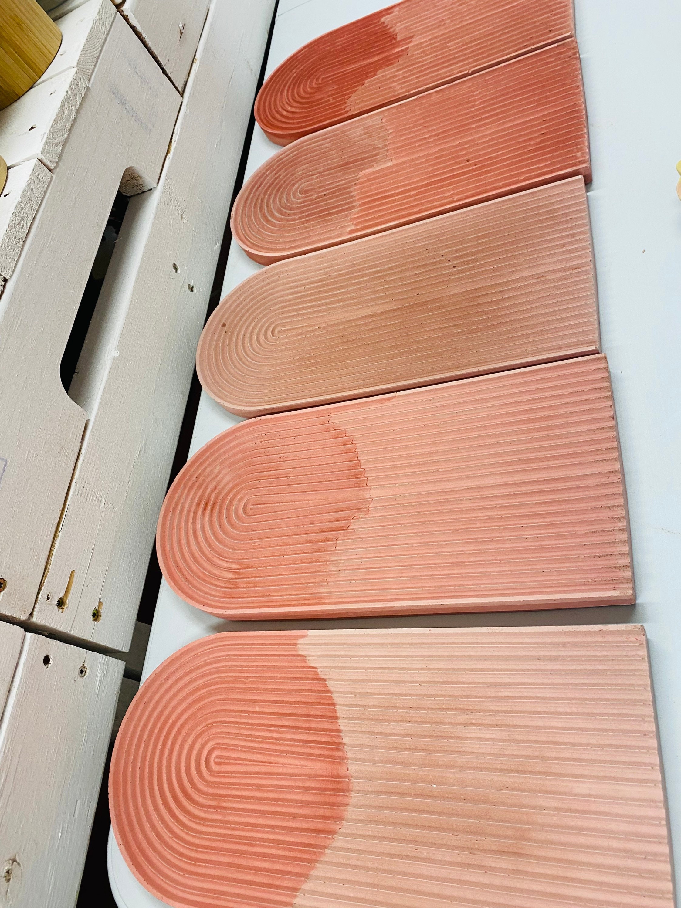 Arch Tray L Ripple Tray L Boho Tray L Ripple Design Coasters L | Etsy