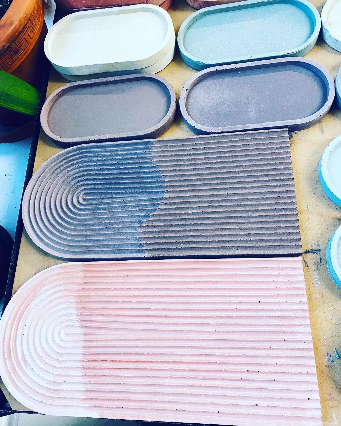 Arch Tray L Ripple Tray L Boho Tray L Ripple Design Coasters L | Etsy