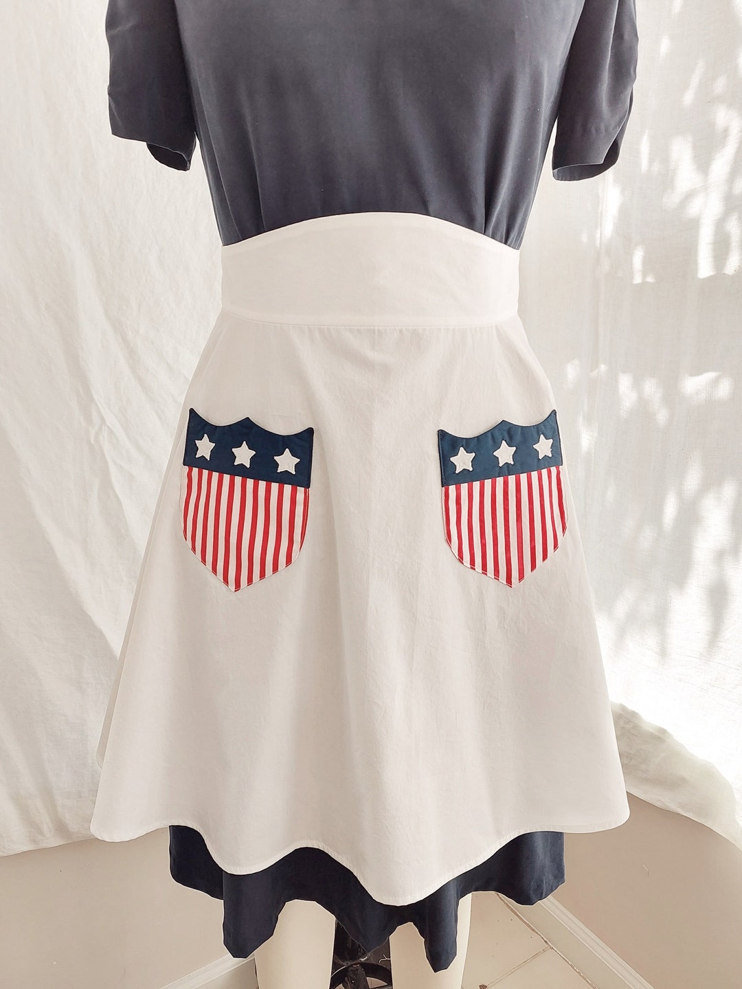 Vintage 1940s Style Apron, Reproduction WWII Victory Apron, Retro ...
