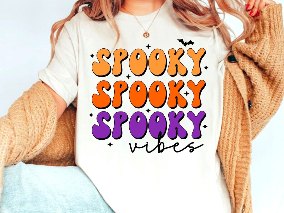 Spooky Vibes Svg, Spooky Season Svg, Retro Halloween Svg, Trick or ...