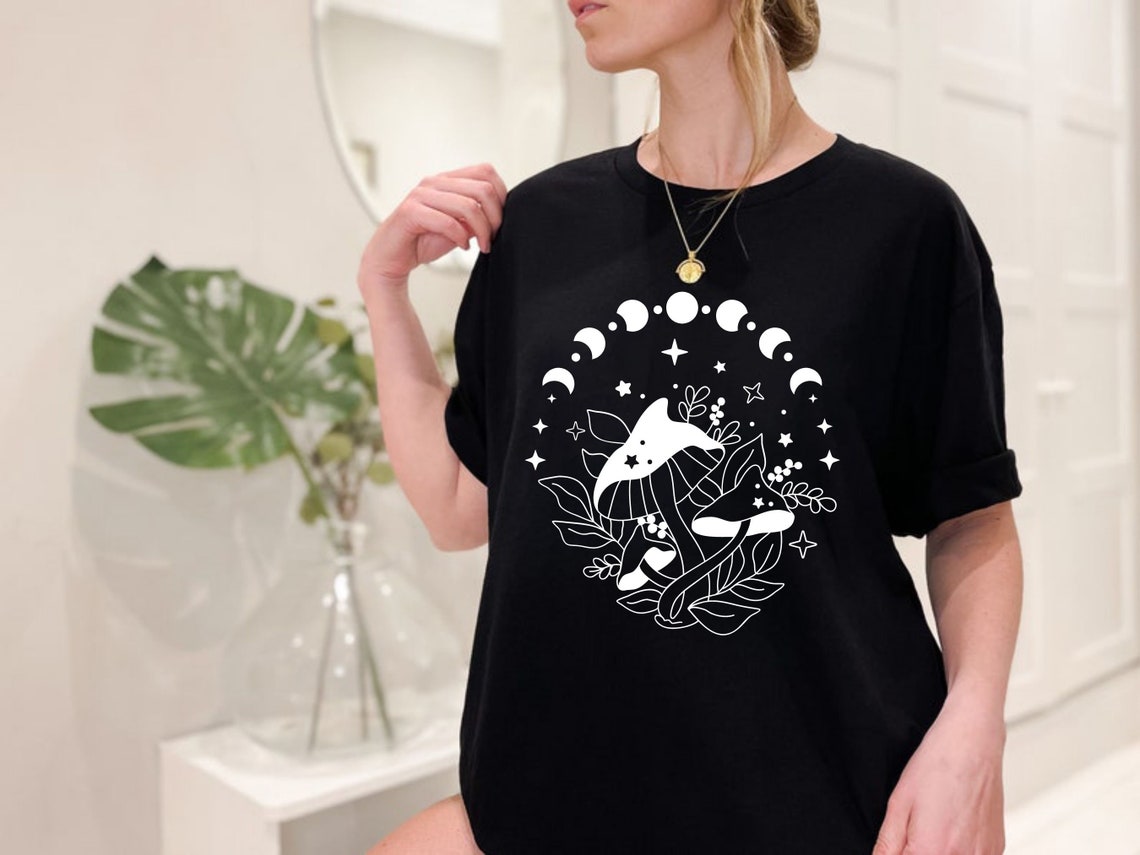 Celestial Mushroom Svg Moon Phase Svg Retro Mushroom Svg - Etsy