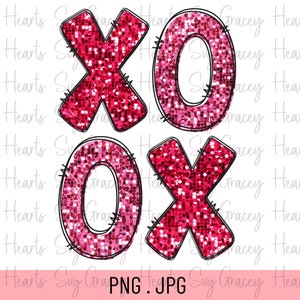 Xoxo Png, Faux Sequin Valentine Png, Xoxo Glitter Png, Valentine's Png ...