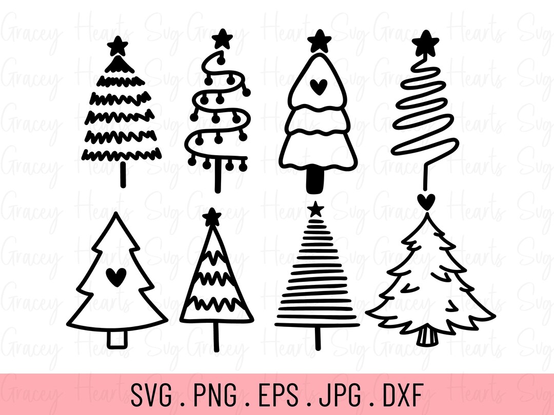 Christmas Tree Svg Bundle, Pine Tree Svg, Christmas Svg, Pine Tree Svg ...