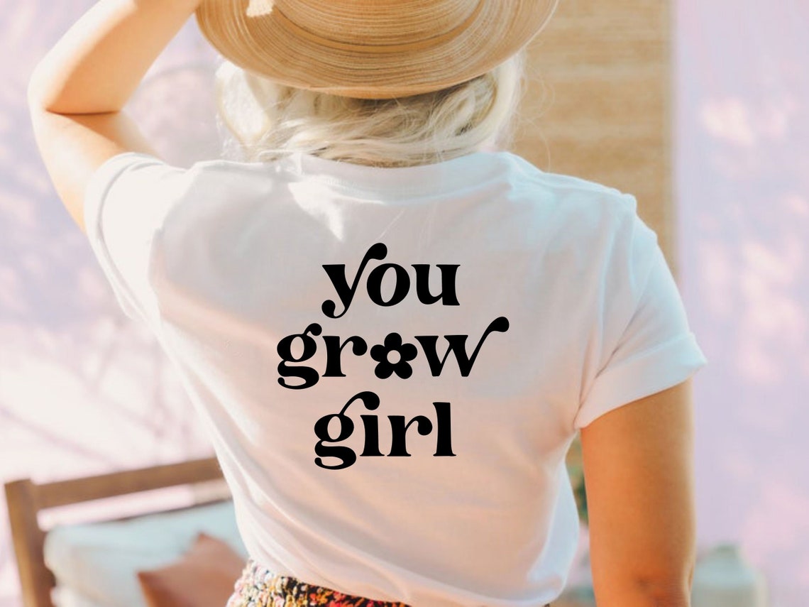 You Grow Girl Svg Retro Flower Svg Girl Power Svg Mental | Etsy