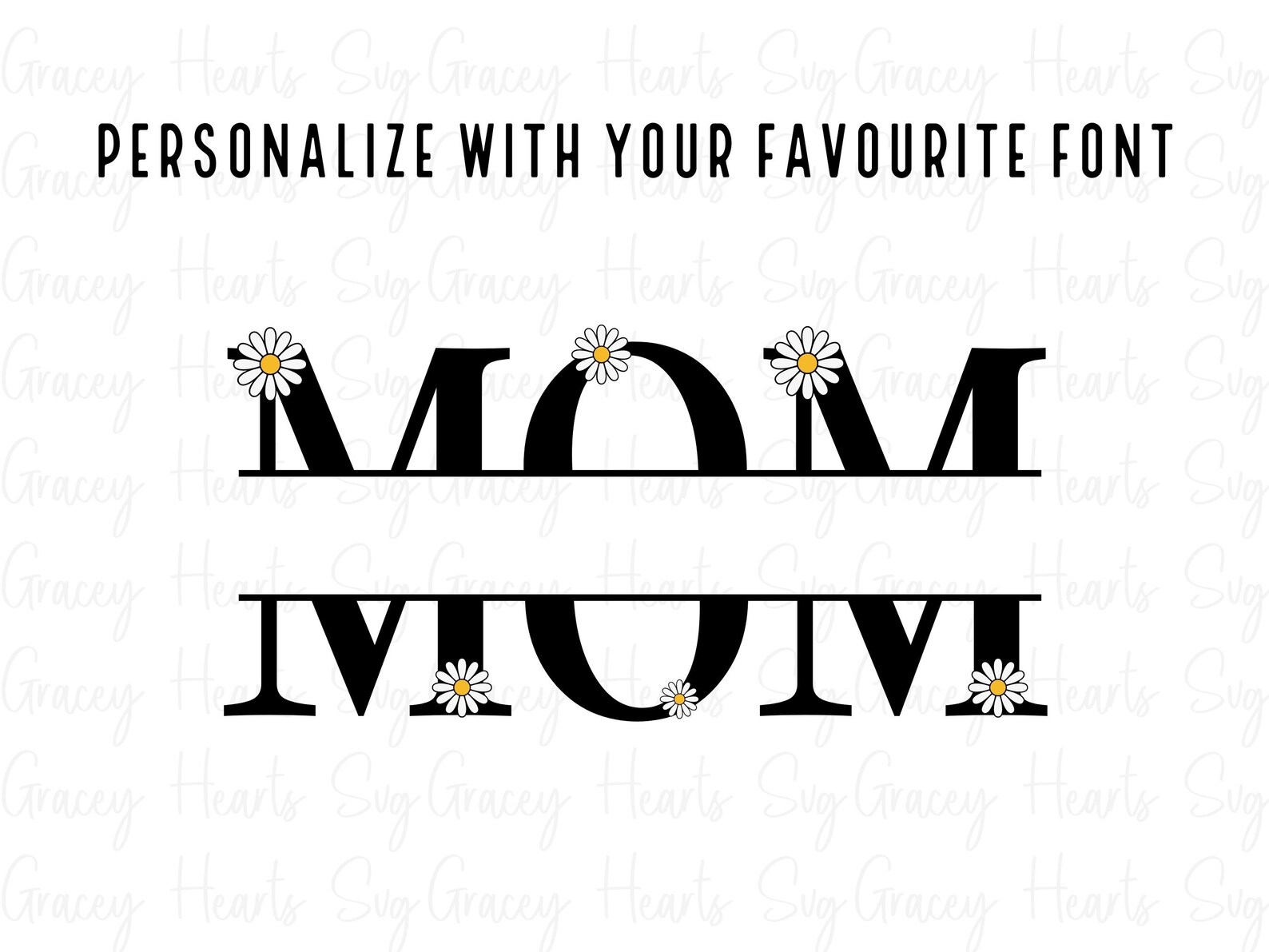 Mom Monogram Svg Mom Split Svg Mothers Day Svg Mom With - Etsy