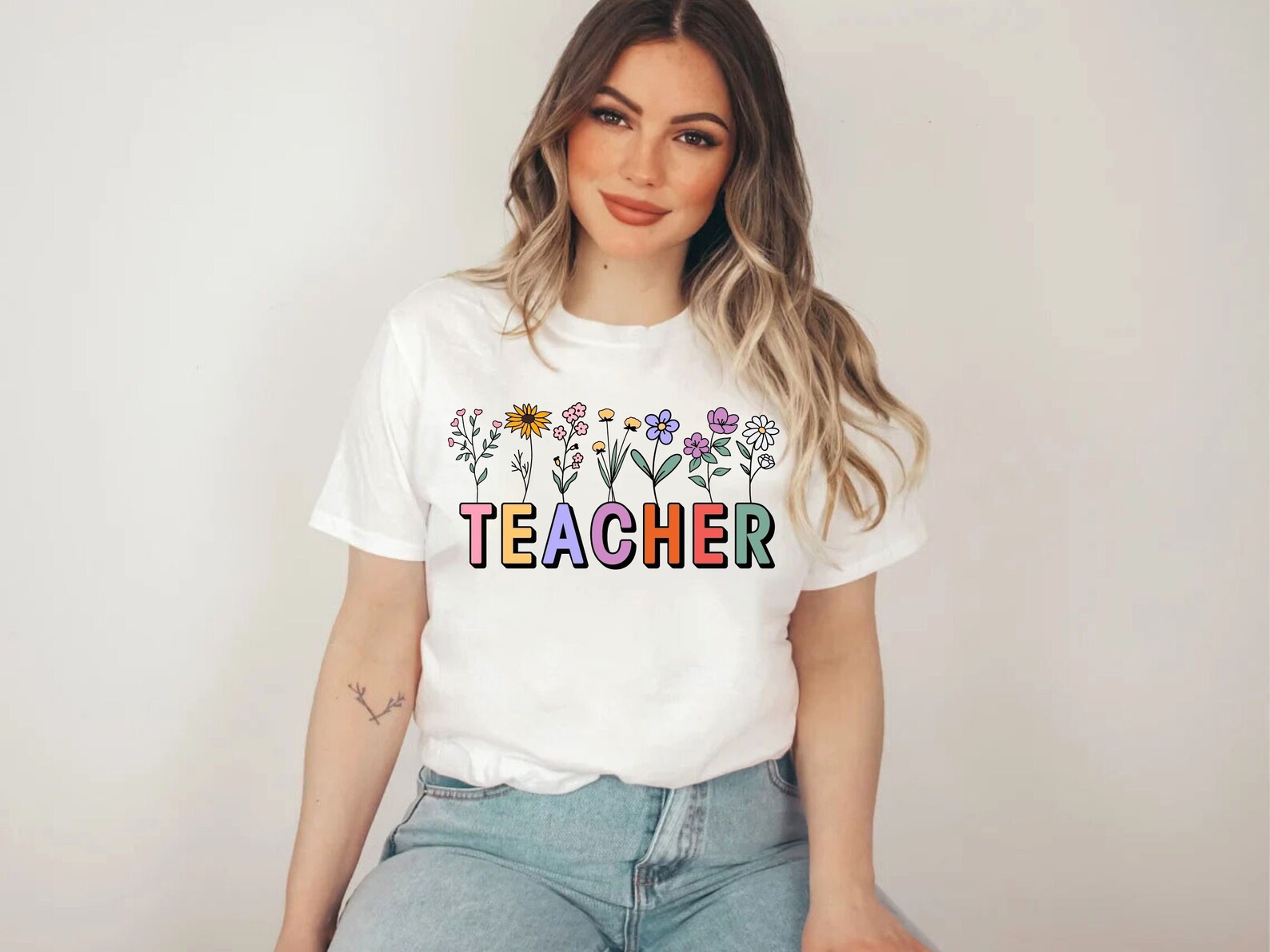 Teacher Flower Svg Floral Teacher Svg Teacher Svg Teacher Etsy
