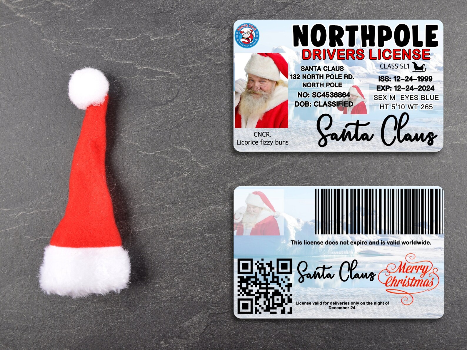 Santa License, Santa Licence, Santa Lost License, Santa Driver License ...