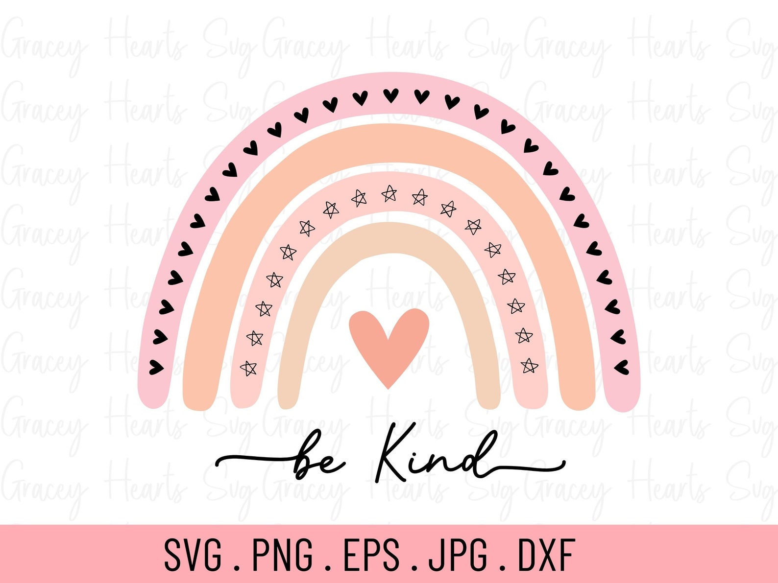 Boho Rainbow Be Kind Svg Boho Rainbow Svg Kindness Svg | Etsy
