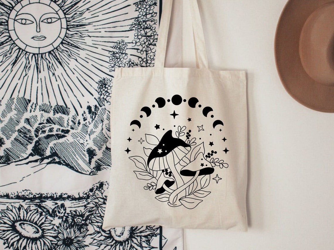 Celestial Mushroom Svg Moon Phase Svg Retro Mushroom Svg - Etsy