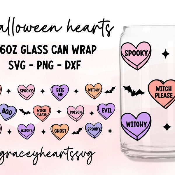 Halloween Candy Hearts Svg - Etsy