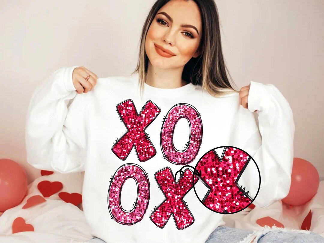 Xoxo Png, Faux Sequin Valentine Png, Xoxo Glitter Png, Valentine's Png ...