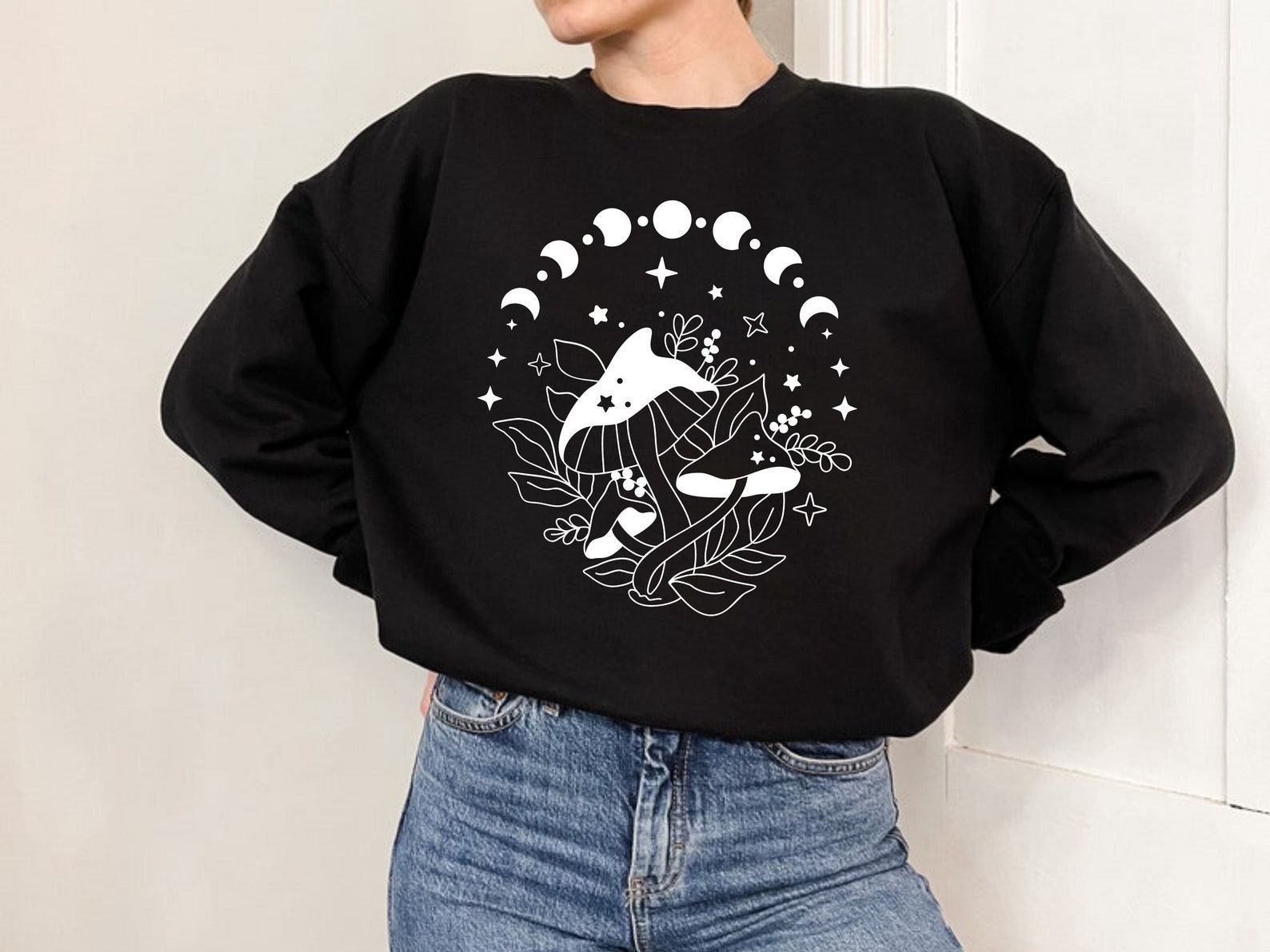 Celestial Mushroom Svg Moon Phase Svg Retro Mushroom Svg - Etsy