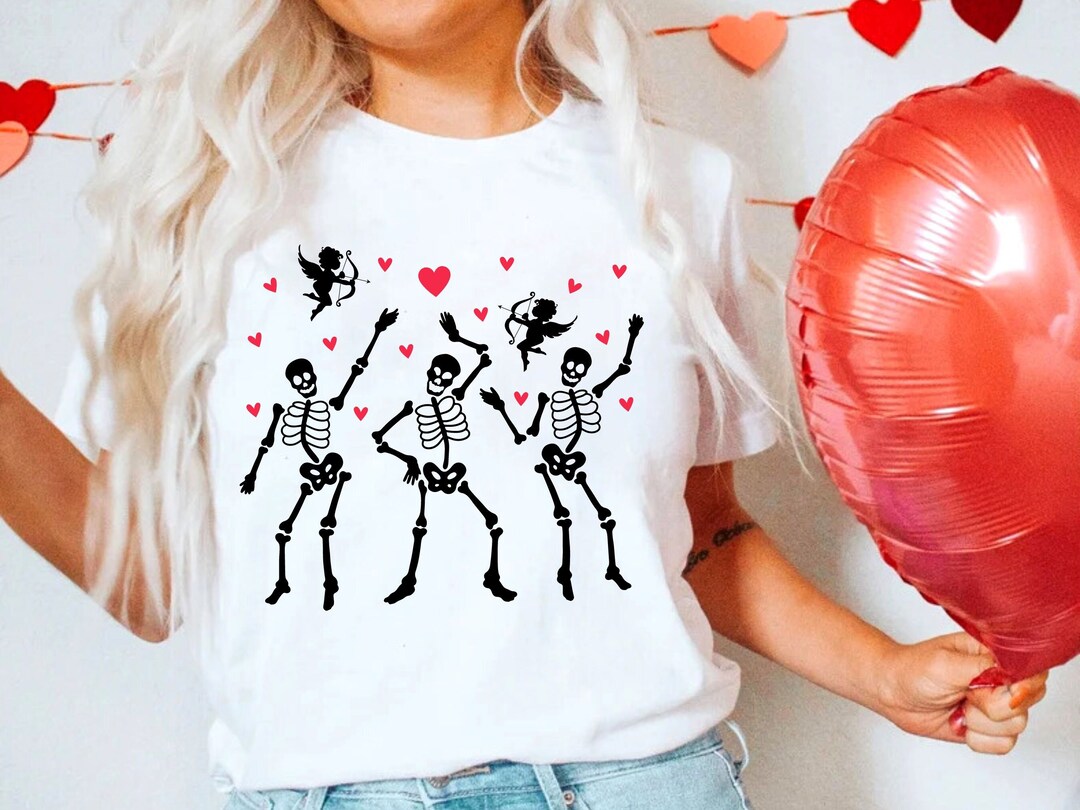 Valentine Skeleton Svg, Dancing Skeleton Valentine Svg, Retro Valentine ...