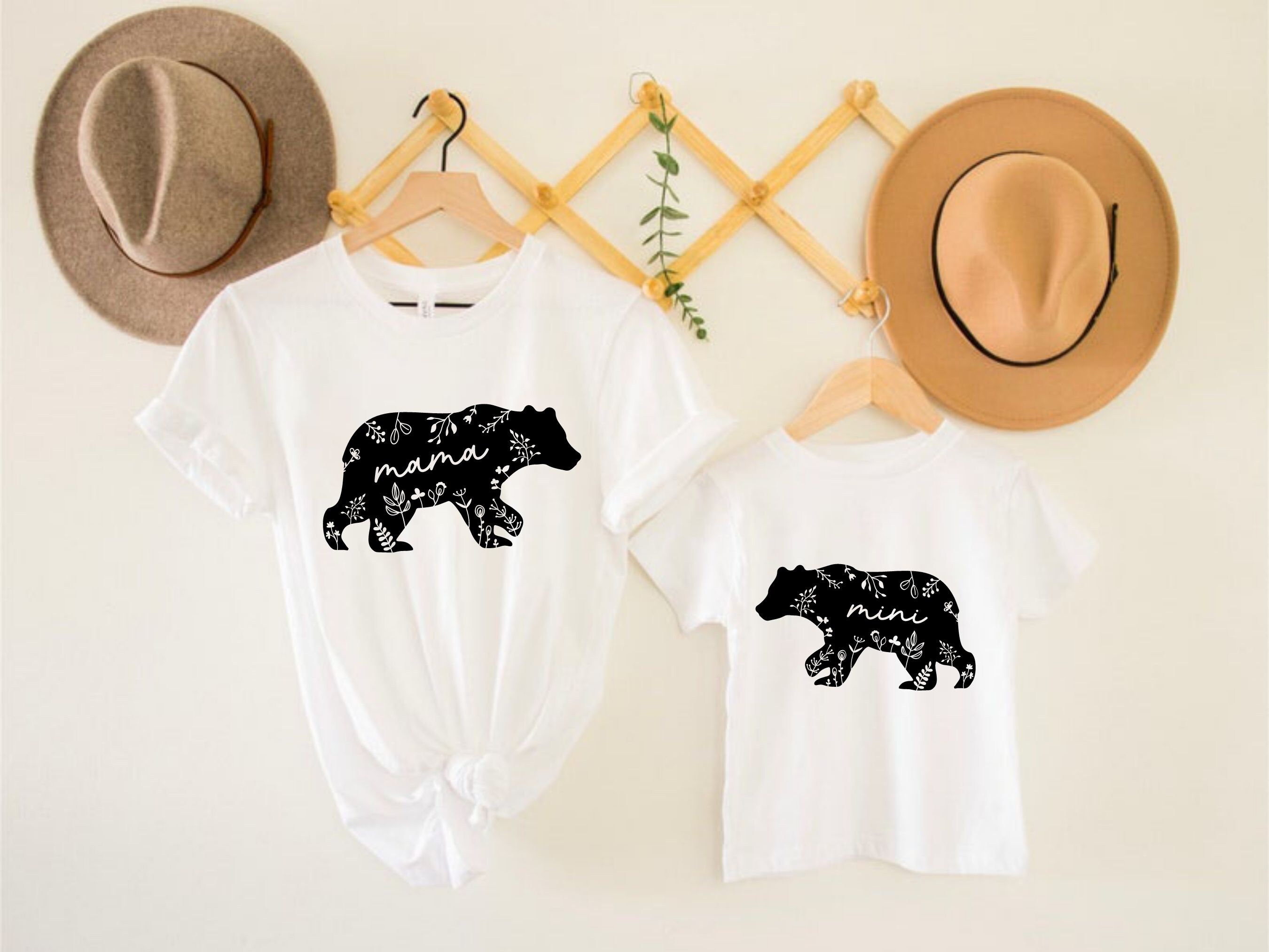 Mama Bear Svg Floral Bear Svg Mama and Mini Svg Mommy and - Etsy