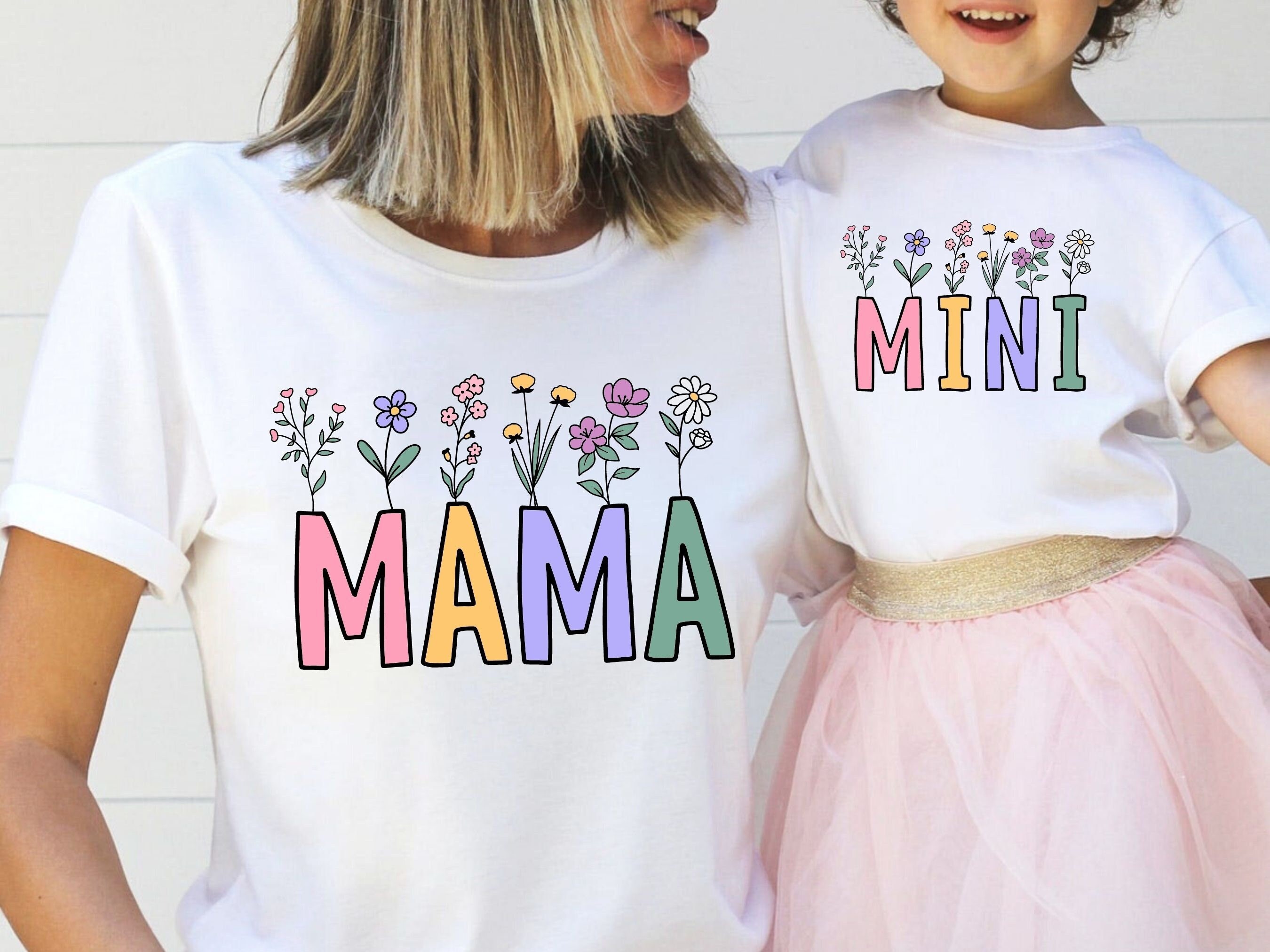 Mama and Mini Svg Mama Flowers Svg Mommy and Me Svg Mommy - Etsy