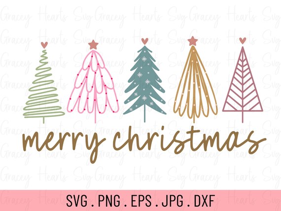 Merry Christmas Svg Christmas Tree Svg Christmas Svg Pine - Etsy