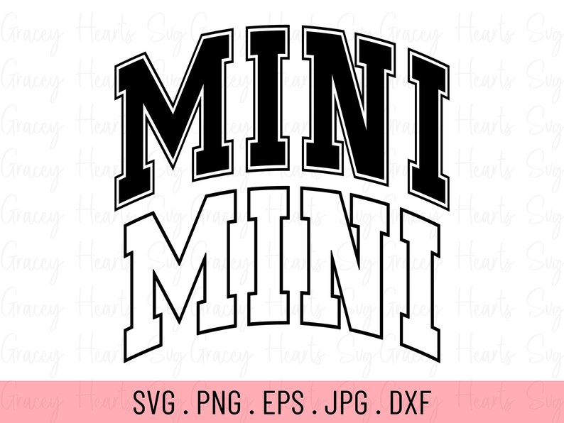 Mini Svg Varsity Letters Svg Mama and Mini Svg Kids Shirt - Etsy