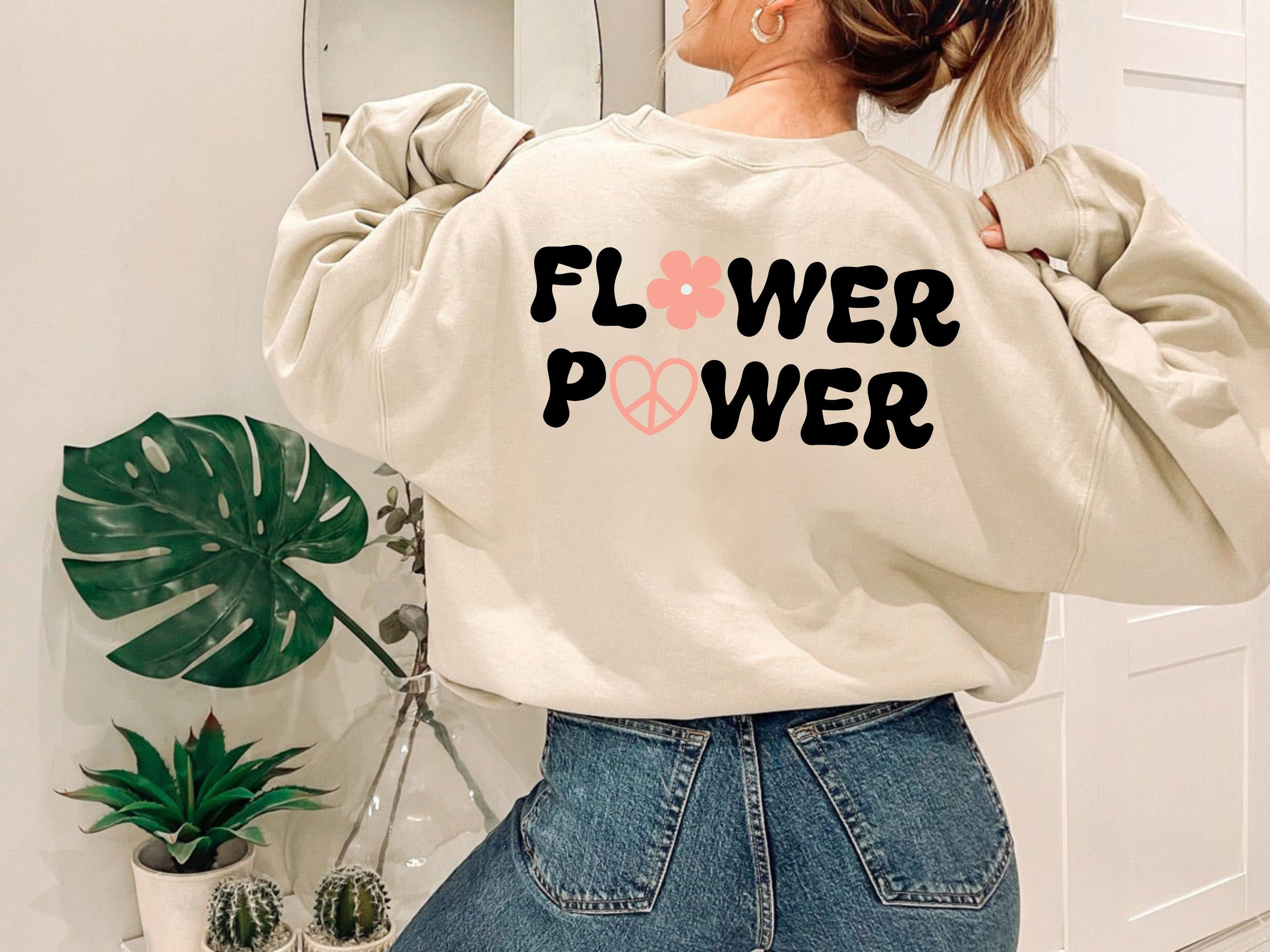 Flower Power Svg Flower Child Svg Retro Flower Svg Peace | Etsy