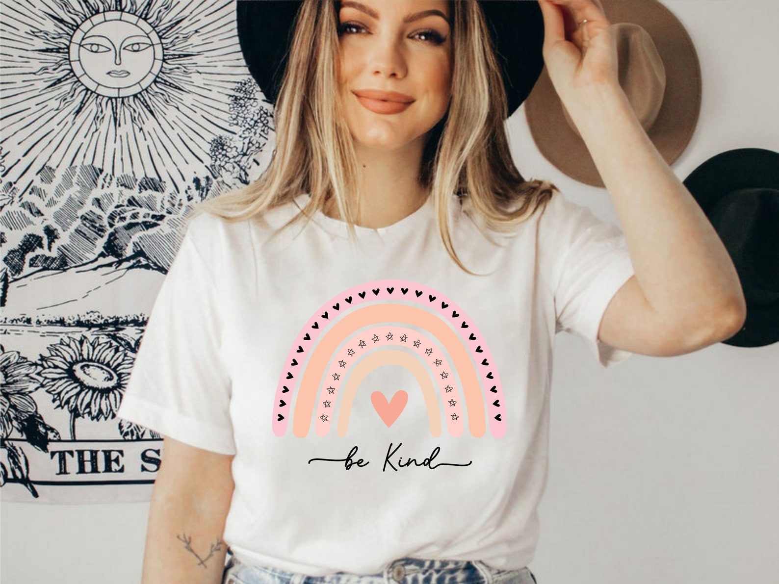 Boho Rainbow Be Kind Svg Boho Rainbow Svg Kindness Svg | Etsy