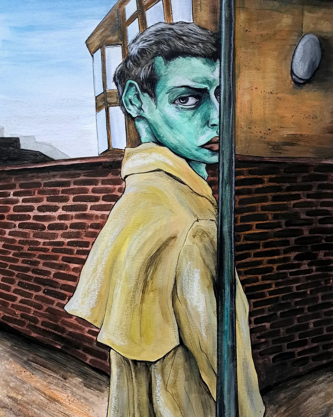 Original Illustration Paper Expressionist Art . German Expressionism ...