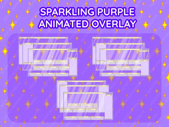 Sparkling Purple Animated Pixel Art Stream Overlay Purple | Etsy