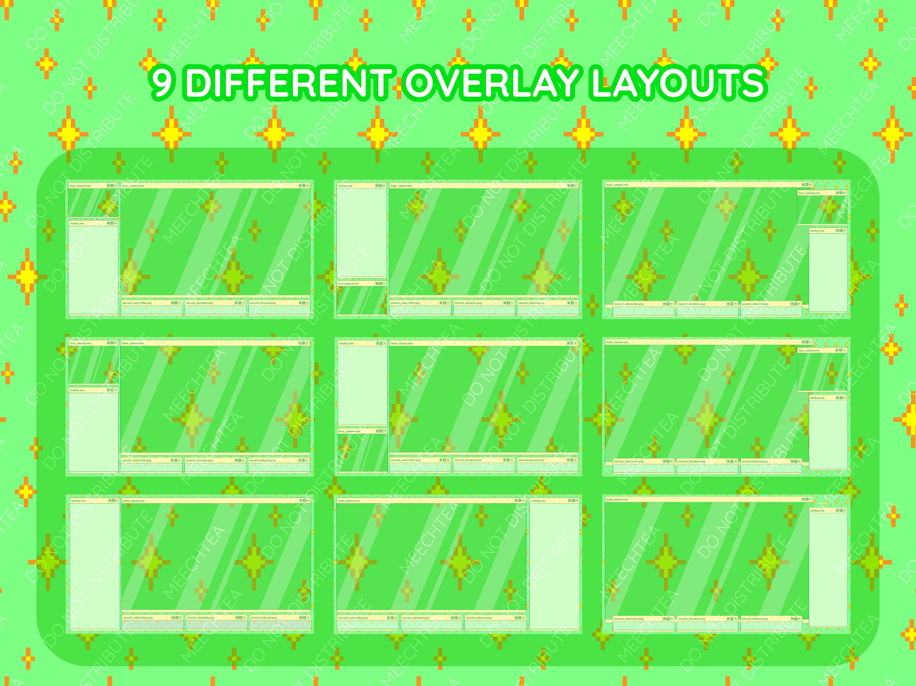 Sparkling Lime Animated Pixel Art Stream Overlay | Lime, Kawaii ...