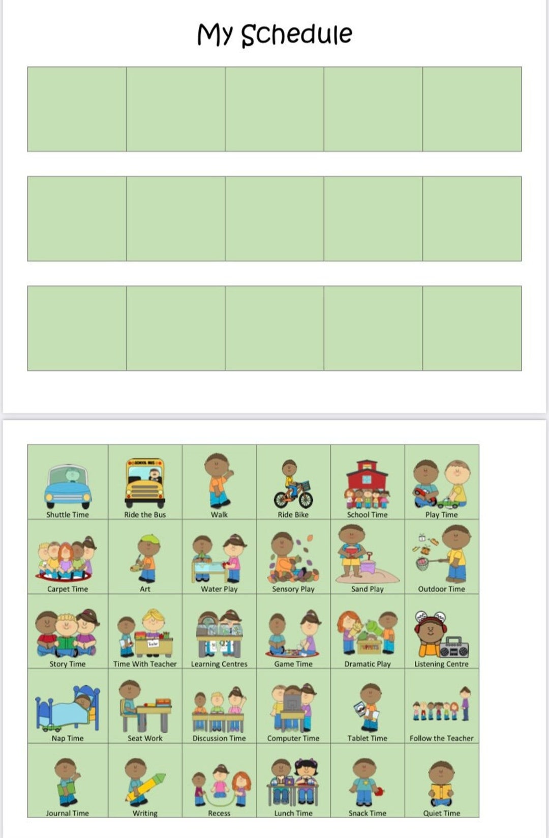 Custom Visual Schedule - Etsy