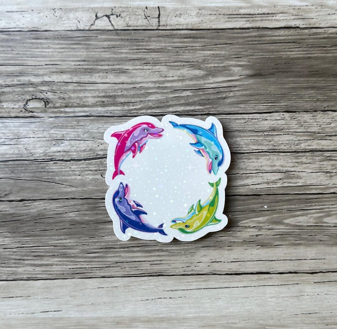 Rainbow Dolphins Sticker | 90s | Nostalgia | Laptop | Journal | Hydro ...