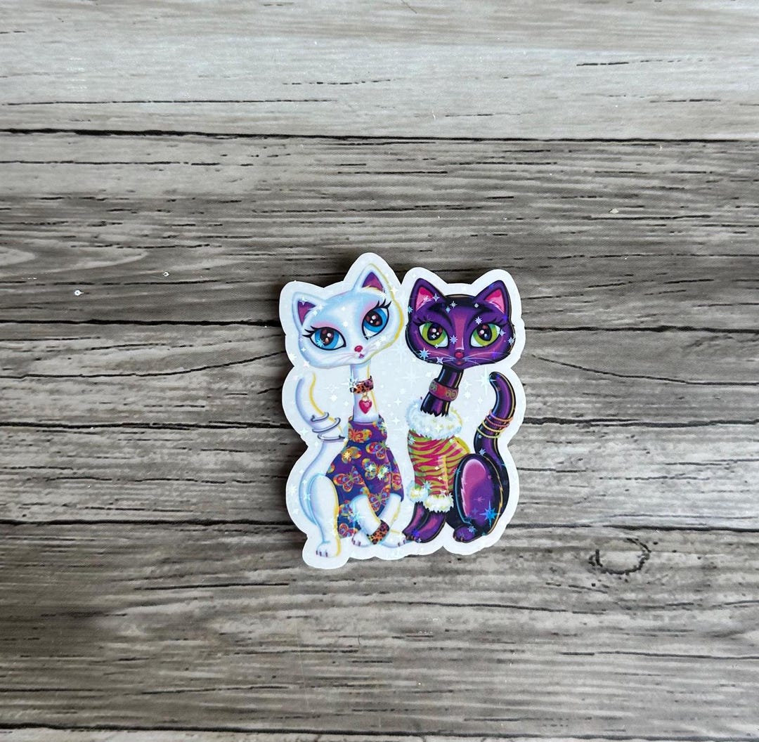 Two Cats Sticker | 90s | Y2K | Nostalgia | Cute Kittens | Laptop ...