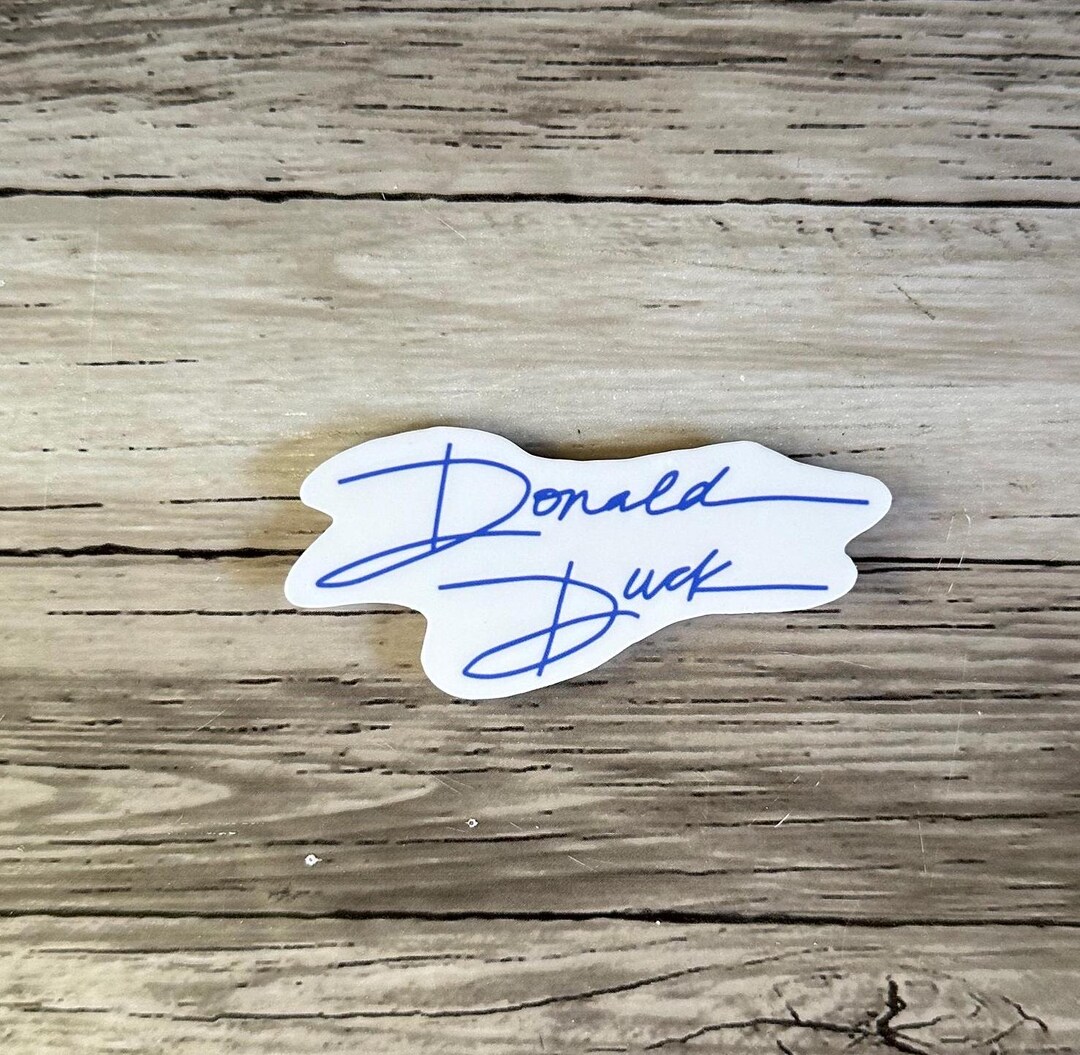 Donald Duck Autograph Sticker | Disney | Water Bottle | Hydro Flask ...
