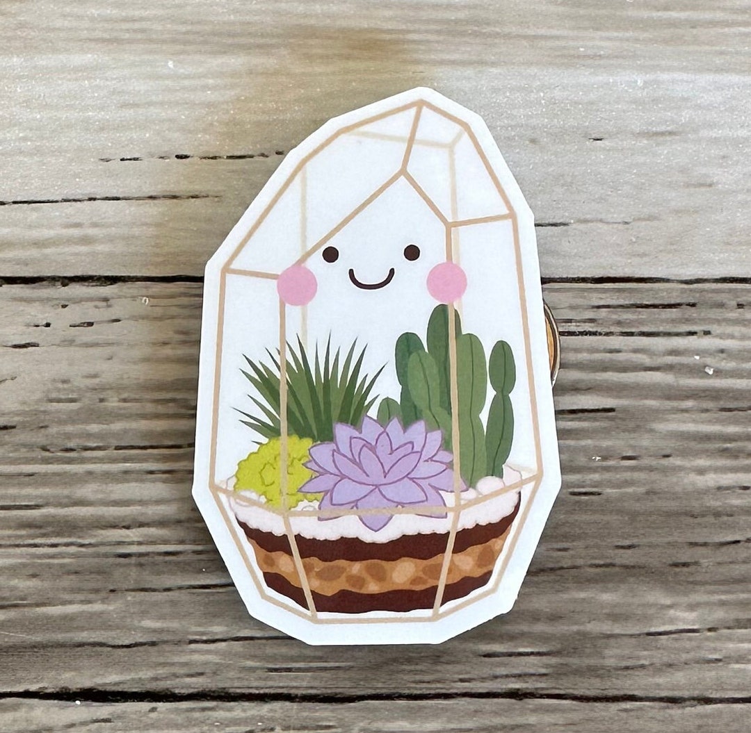 Terrarium Kawaii Sticker Plant Sticker Plant Mom Plant Dad Water Bottle ...