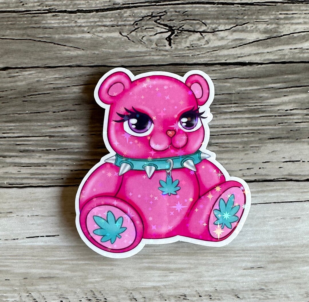 Weed Bear Sticker 420 Sticker Kawaii Stoner Marijuana Sticker Cannabis ...