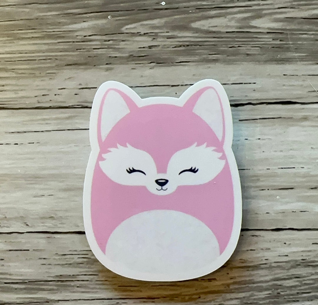 Squishmallow Sticker | Pink Fox | Rhiannon | Stuffed Animal | Water ...