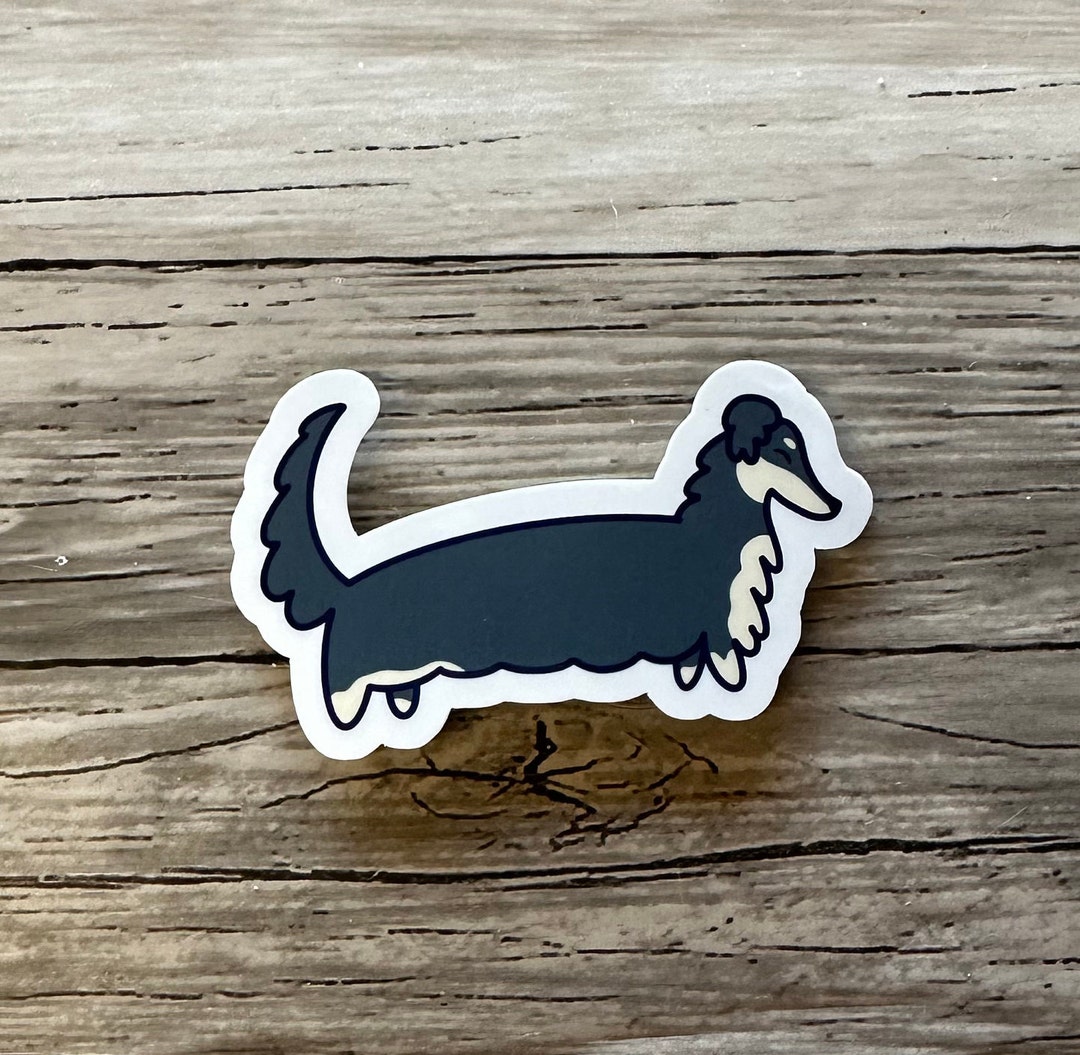 Dachshund Sticker Longhair Weiner Dog Miniature Dachshund Cute Water ...