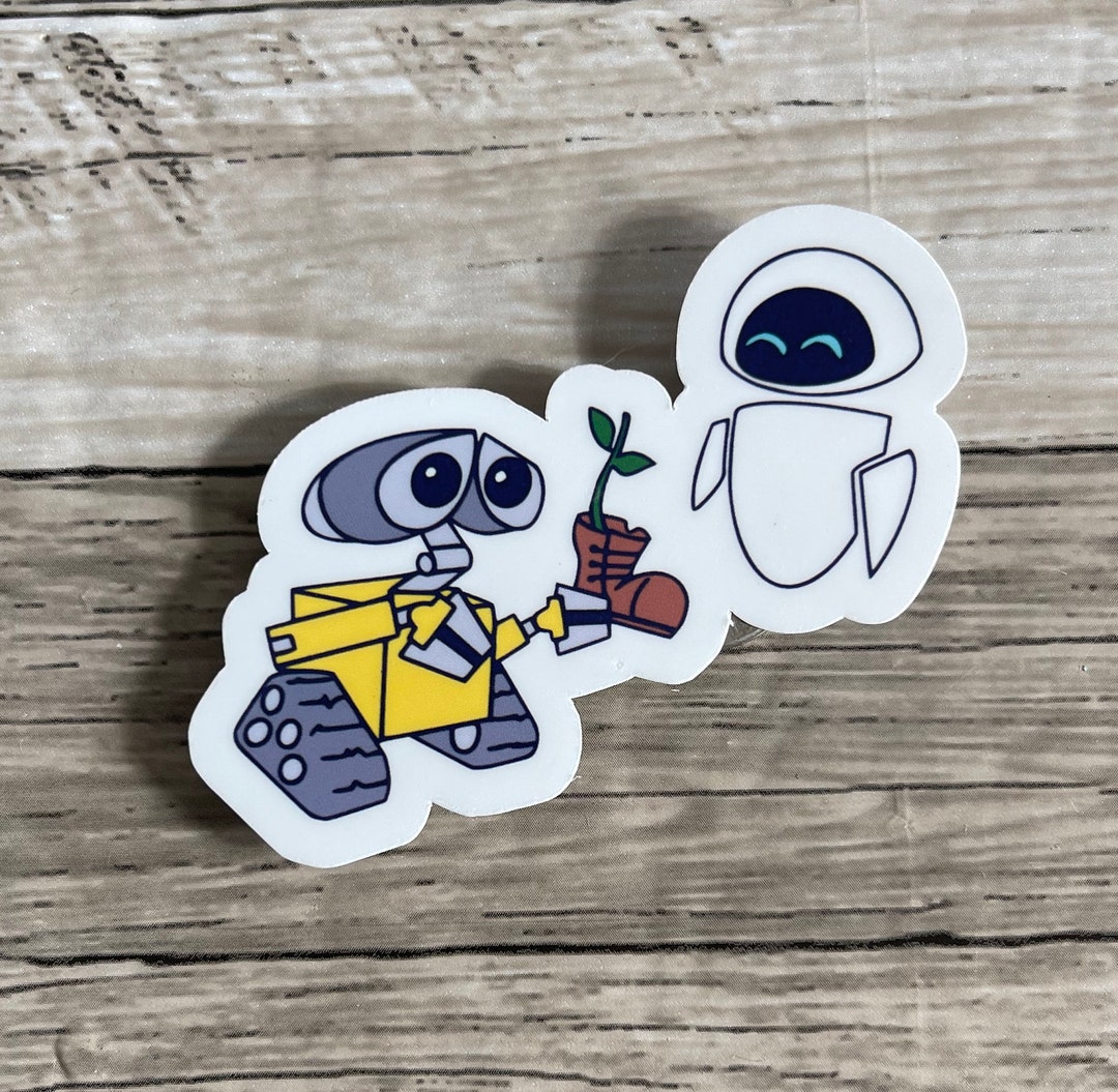 Wall-e and Eve Sticker | Disney Sticker | Water Bottle Sticker | Gift ...