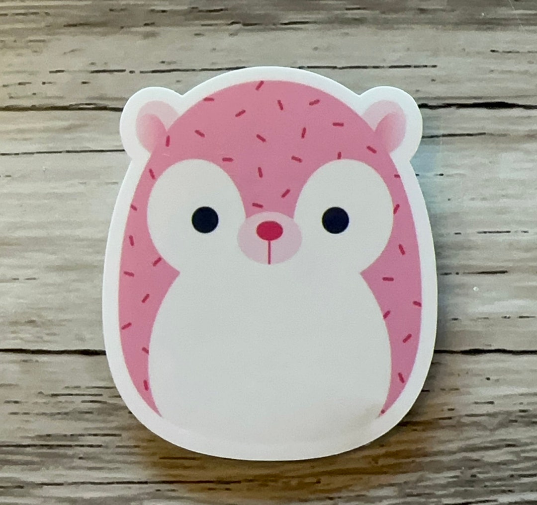 Squishmallow Sticker | Pink Hedgehog | Marco | Stuffed Animal | Water ...
