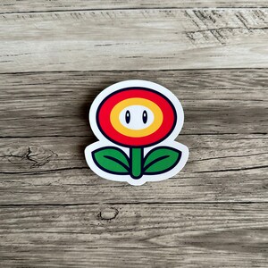 Fire Flower Sticker | Super Mario | Cute | Journal | Water Bottle ...