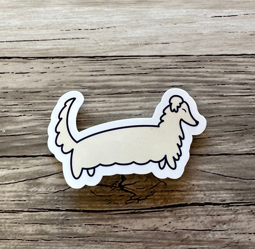 Dachshund Sticker Longhair Weiner Dog Miniature Dachshund Cute Water ...