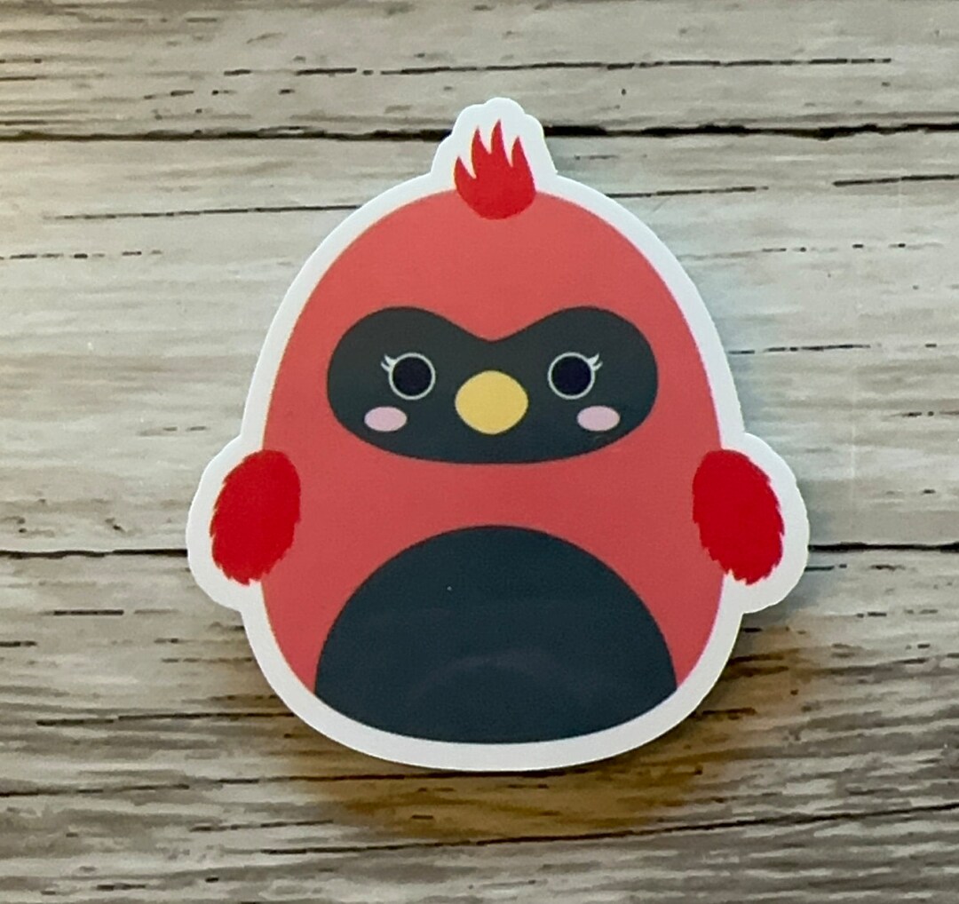 Squishmallow Sticker | Red Cardinal | Cazlan | Stuffed Animal | Water ...