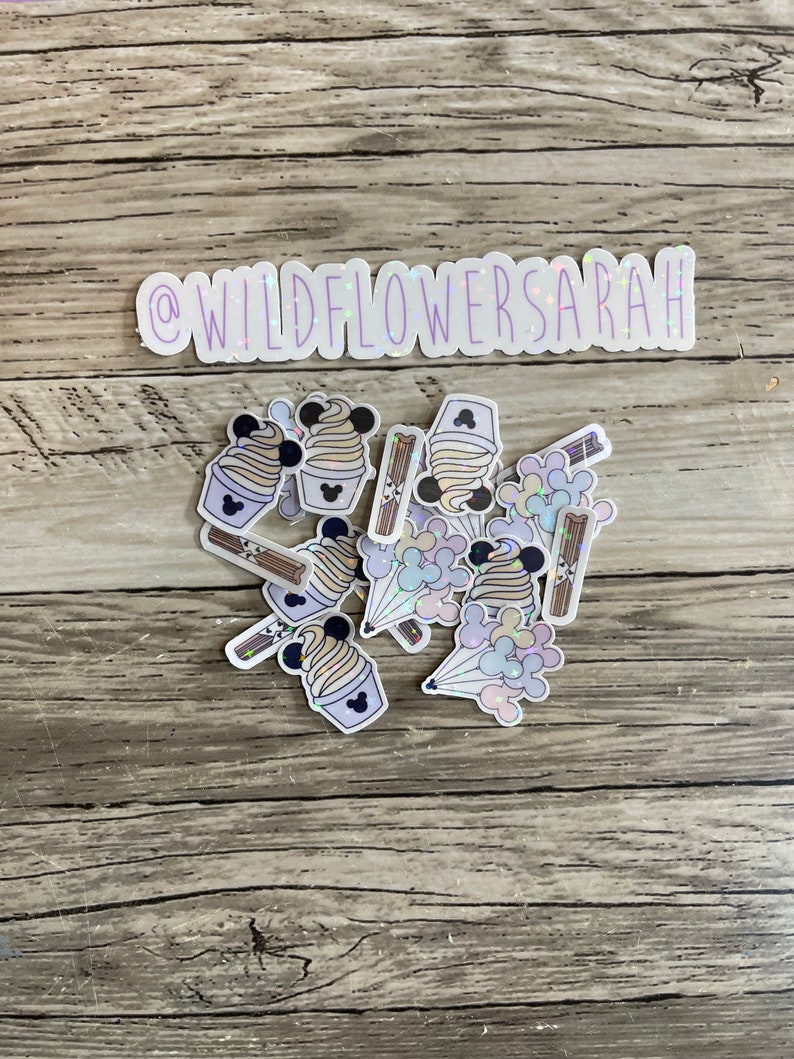 Disney Balloons Churros and Dole Whip Sticker Pack - Etsy