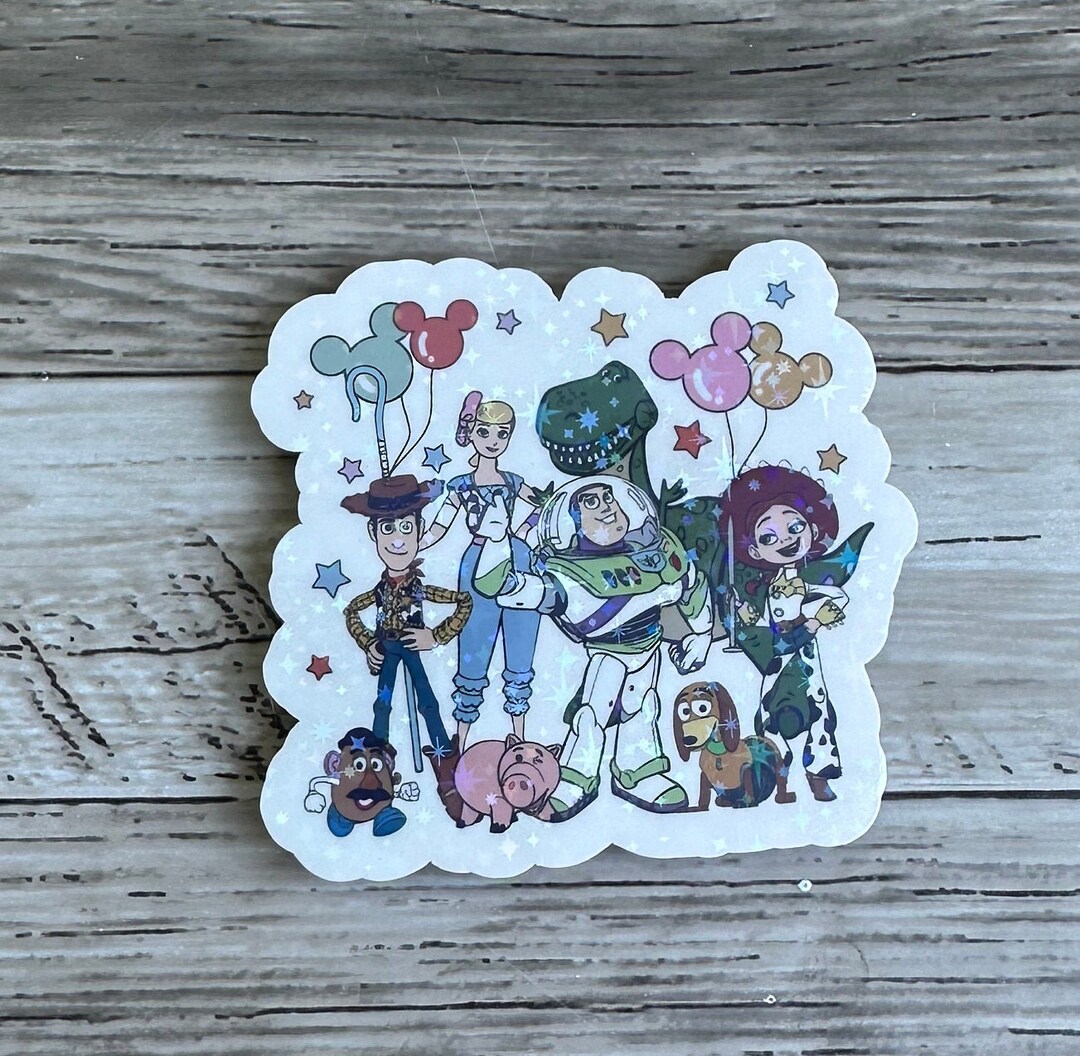Toy Story Sticker Disneyland Woody Buzz Lightyear Rex Ham Bo Slinky Dog ...